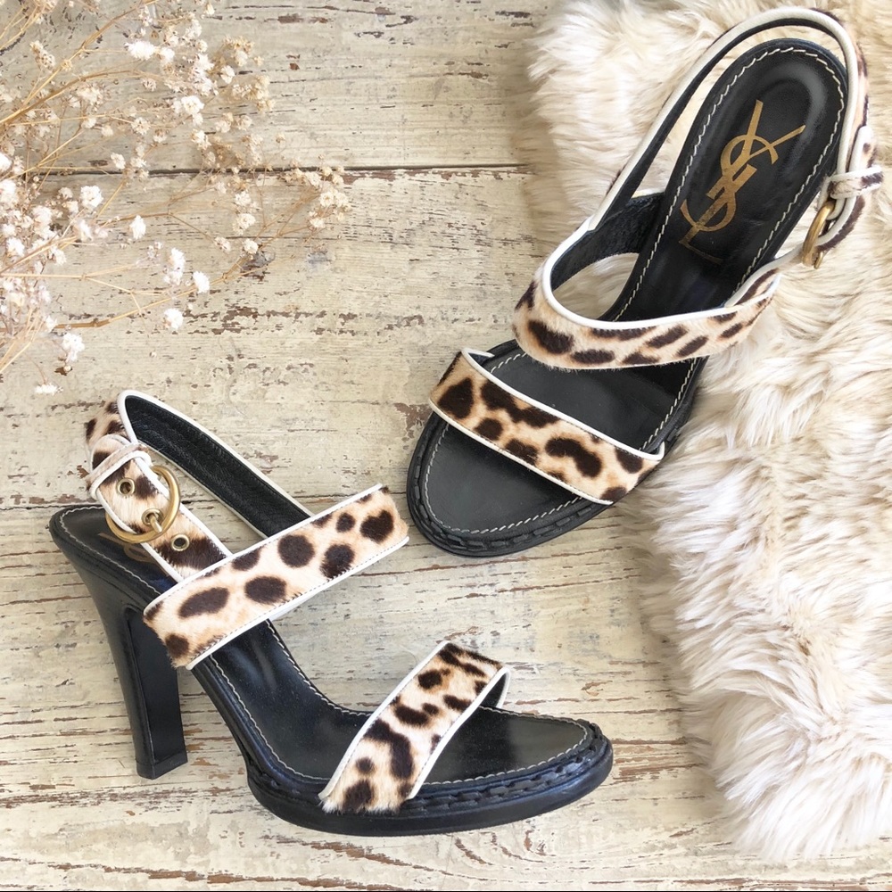 Ysl Leopard Print Shoes - Gem
